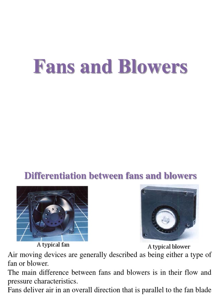 Fans and Blower | PDF | Airfoil | Manufactured Goods
