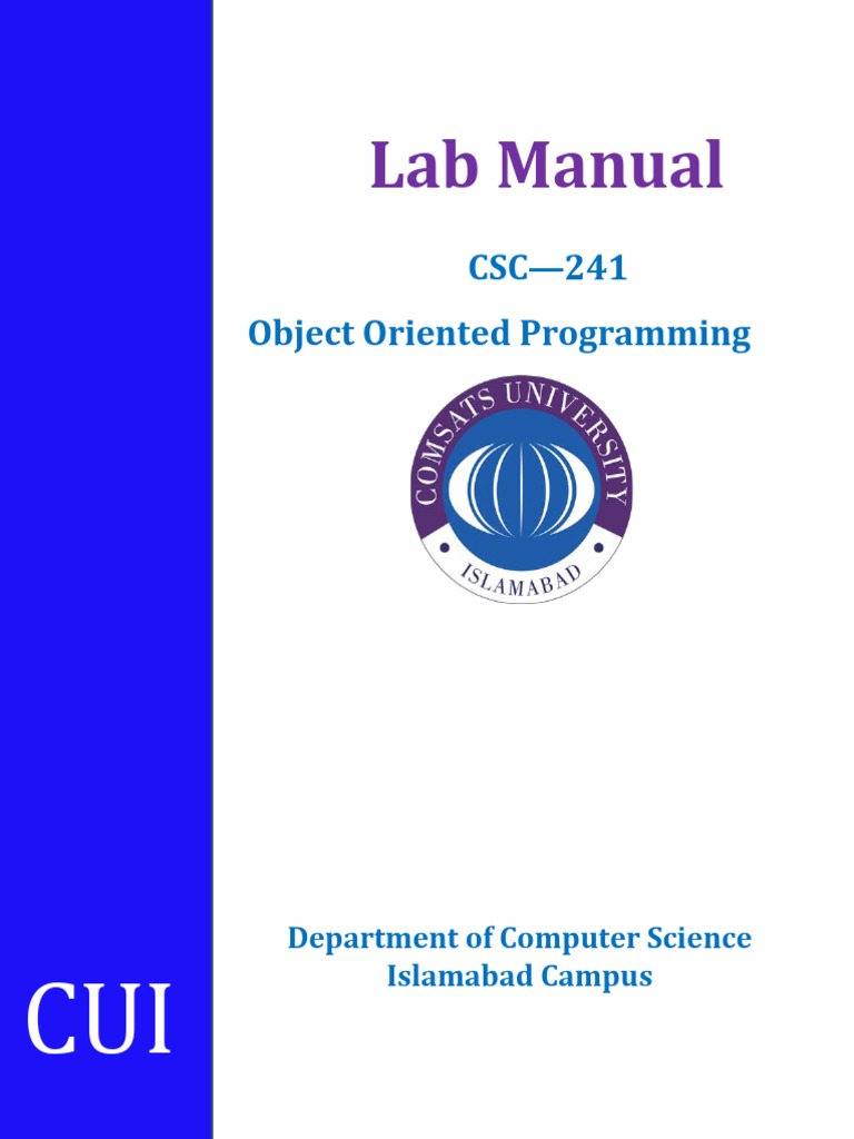 New Oop Lab Manual Sp22 V31 Pdf Method Computer Programming Class Computer Programming 