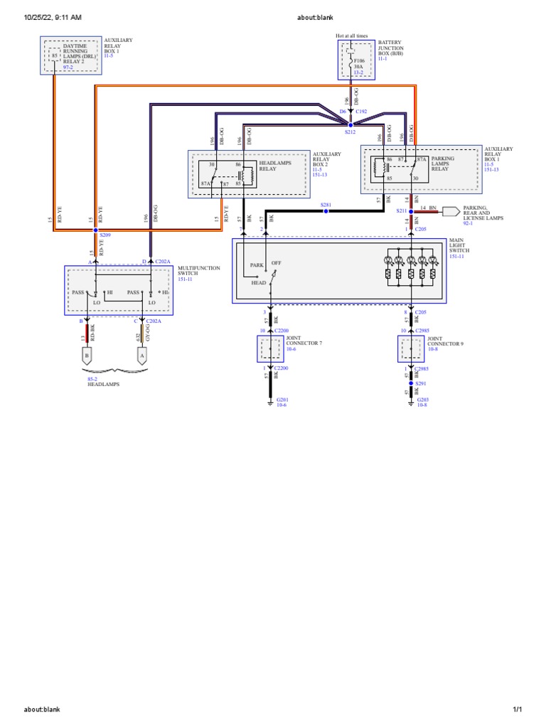 2011 Ford F650 6.7 Headlight Wiring Diagram | PDF | Headlamp ...