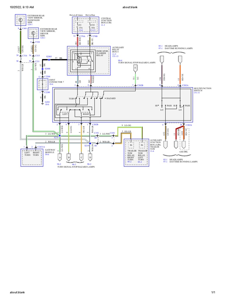 2011 Ford F650 6.7 Turning Stop and Hazard Wiring Diagram | PDF ...