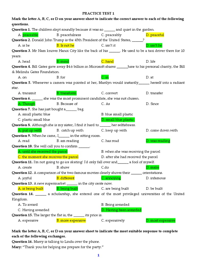 HW 20.9 - Practice Test 1 | PDF | Factory | Ethology
