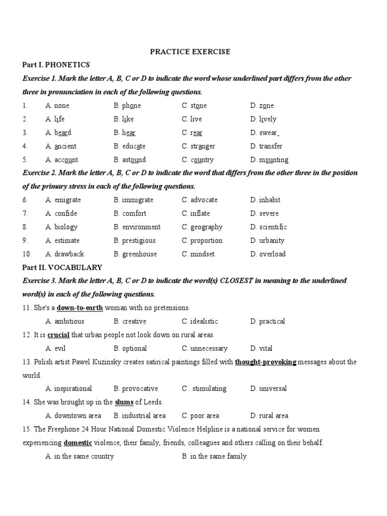 Practice Exercise | PDF | Cost Of Living | Human Overpopulation