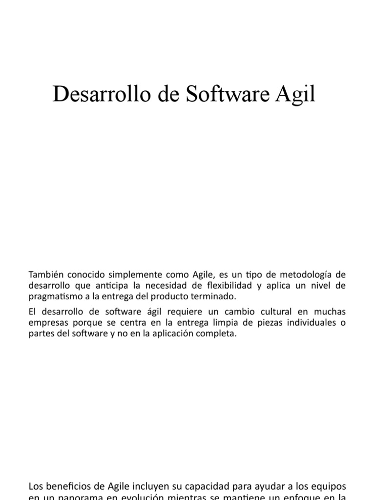 Proceso de Desarrollo de Software Agil | PDF | Software | Ingeniería de ... Proceso de Desarrollo de Software Agil | PDF | Software | Ingeniería de ...