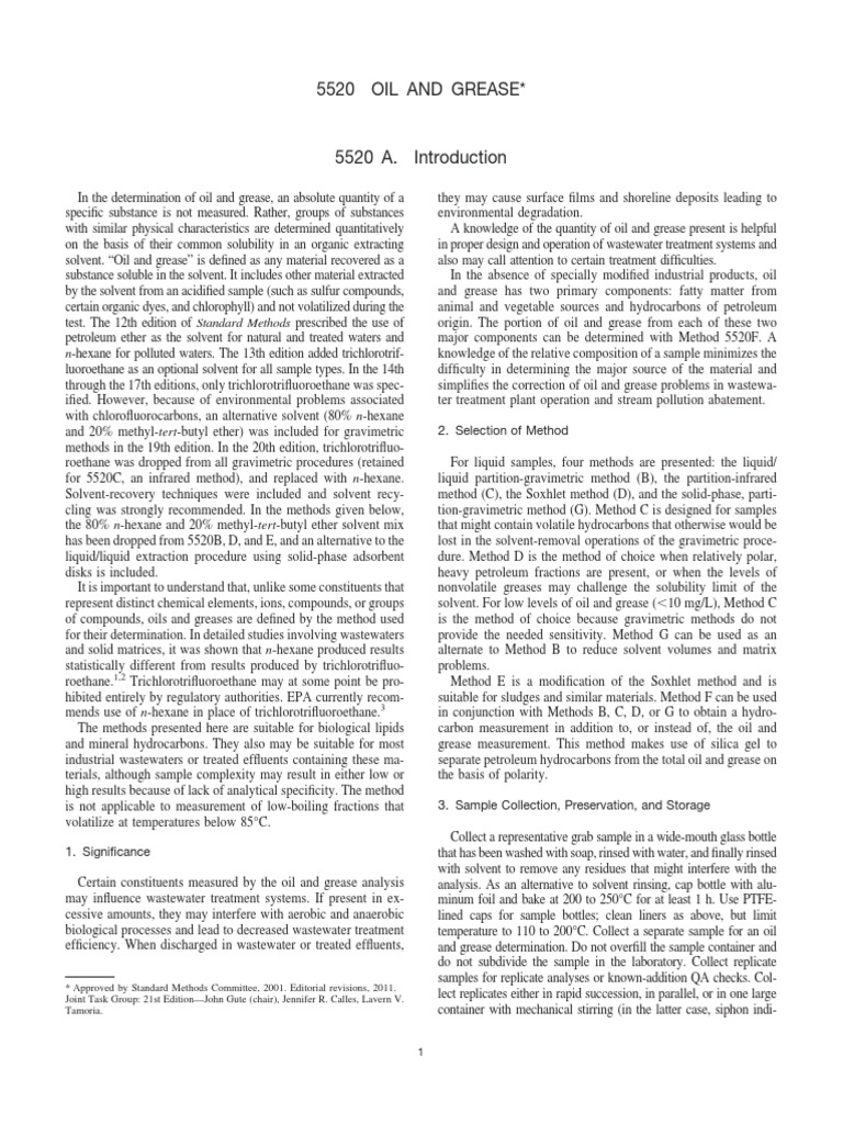 SM 5520 | Download Free PDF | Filtration | Distillation
