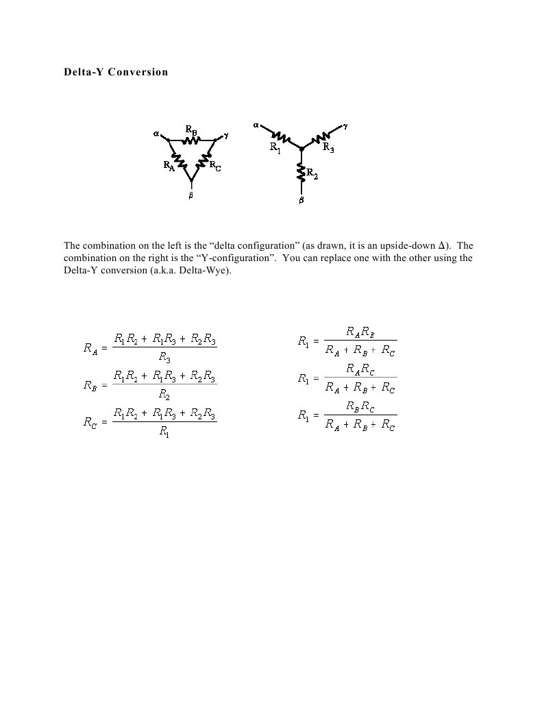 Delta-Y Conversion Guide | PDF