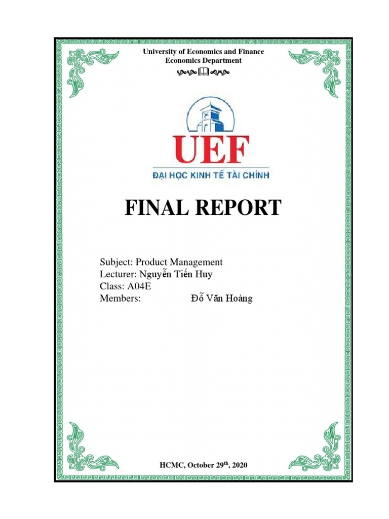 Final Report quản trị sản phẩm | PDF | Brand | Business