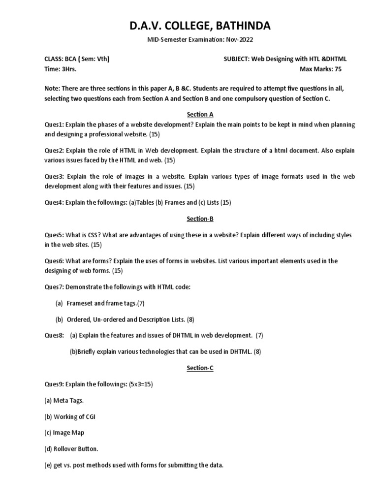 BCA3 WebDesigning | PDF | Art | Technology & Engineering