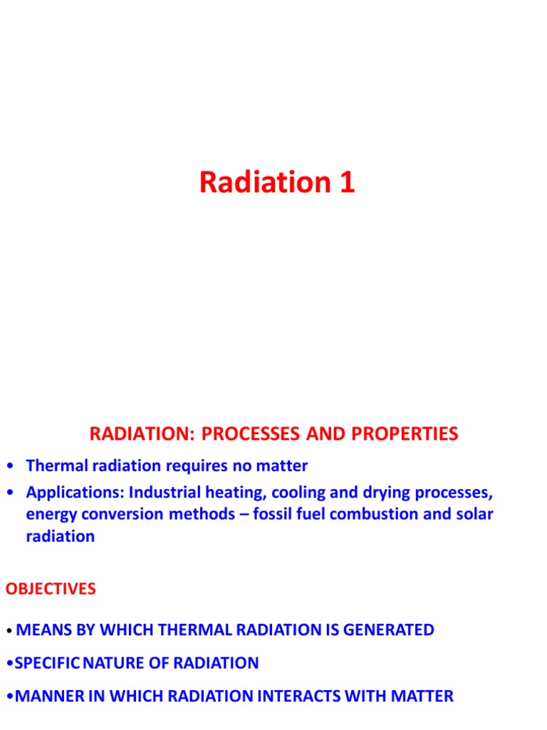 Radiation 1 | PDF | Electromagnetic Radiation | Emission Spectrum
