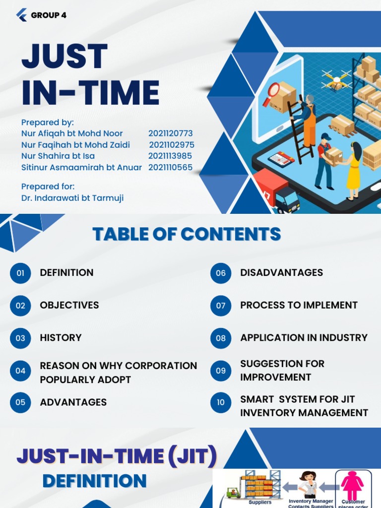 Seminar 1 Presentation - Just-In-Time (Group 4) | PDF | Lean ...