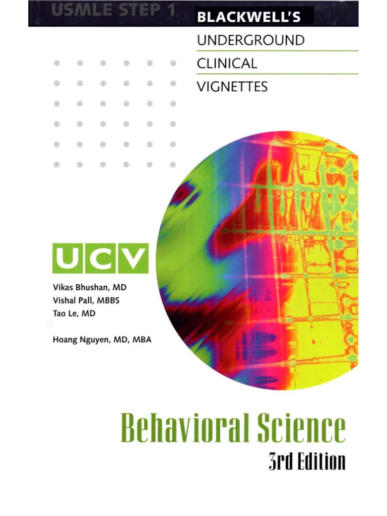 Behavioral Science 3rd Ed Ucv Cases Usmle Step 1 Blackwell