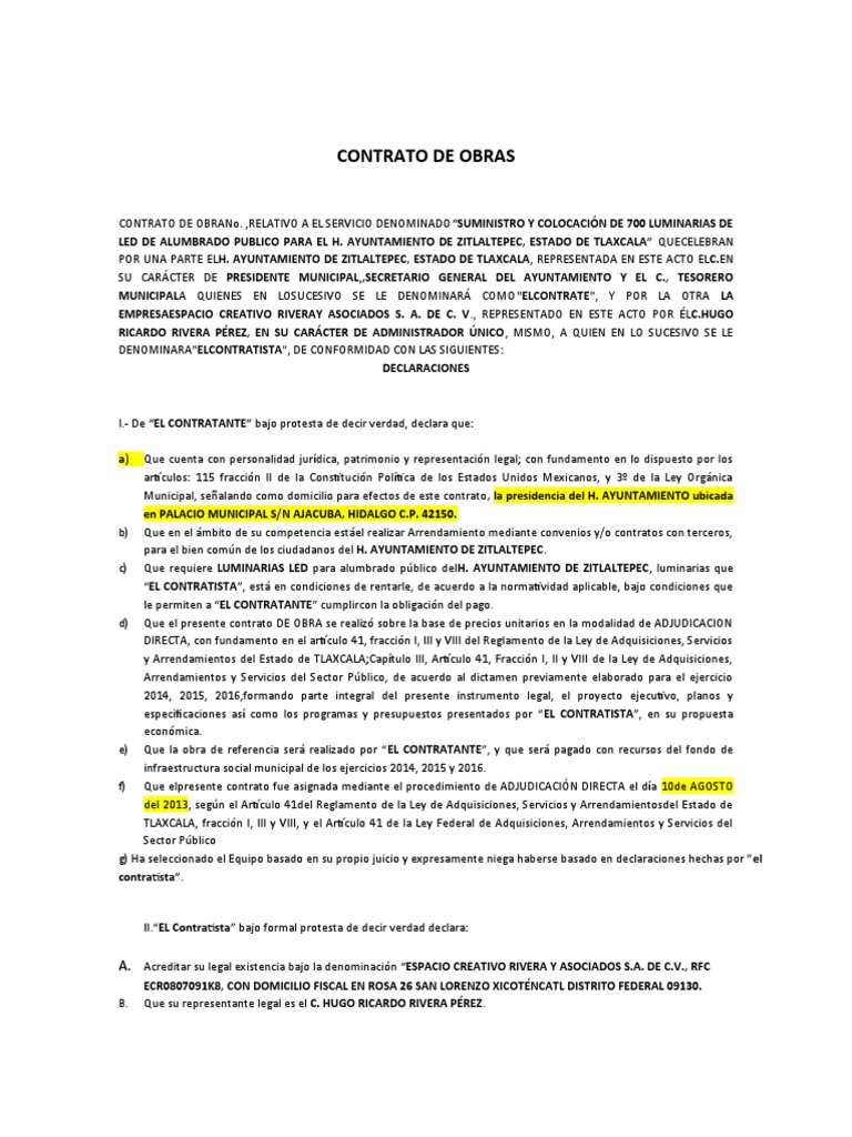Contrato Previo Zitlaltepec | PDF | Gobierno local | Justicia
