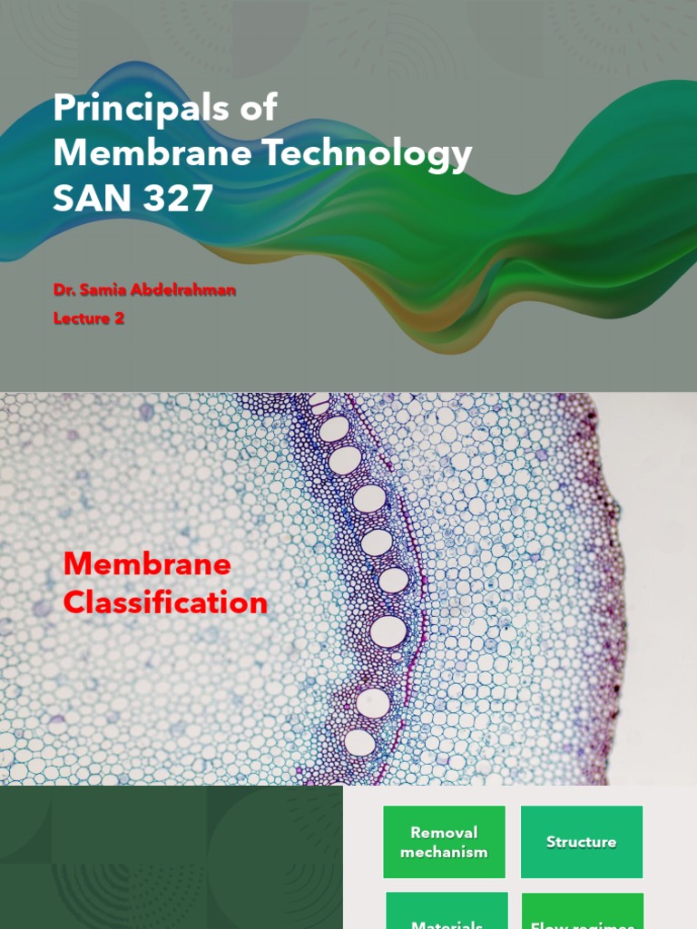 Membrane Technology: Classification & Filtration | PDF
