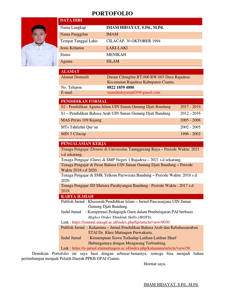 Contoh Portofolio | PDF