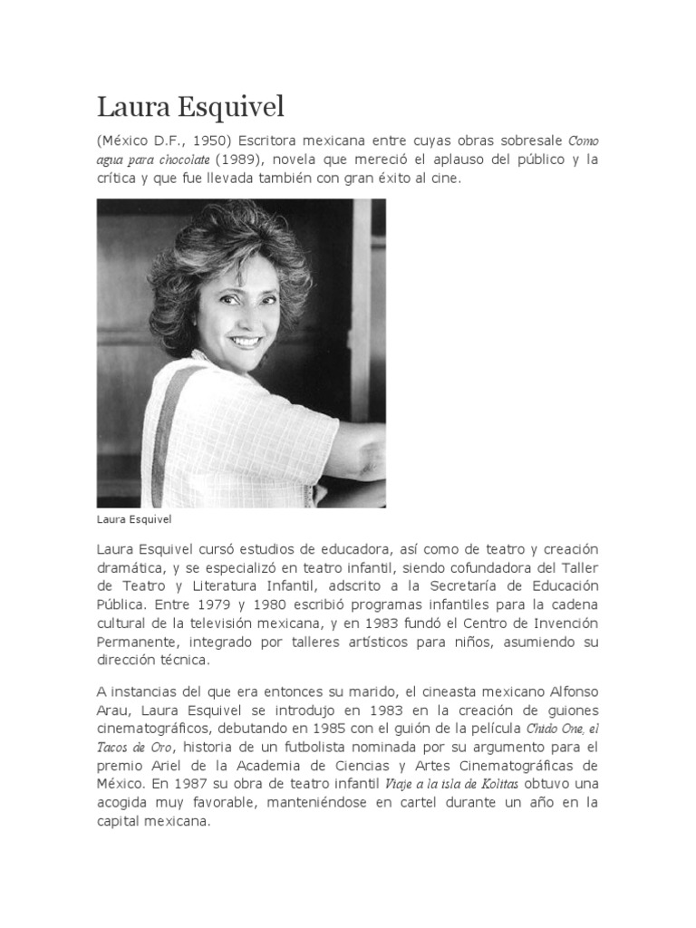 Biografía de Laura Esquivel | PDF | Clásicos | Ficción general