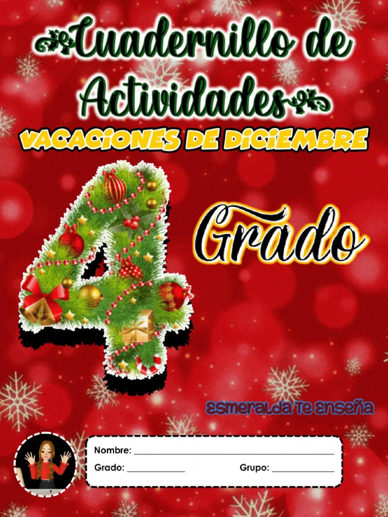 ? 4° CUADERNILLO NAVIDEÑO?Esmeralda Te Enseña ? | PDF | Esqueleto | Agua