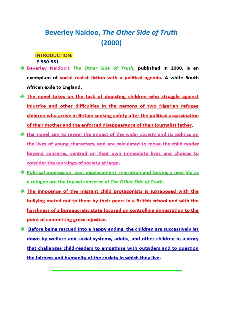 READER2-BLOCK6-The Other Side of Truth | PDF | Children's Literature | News