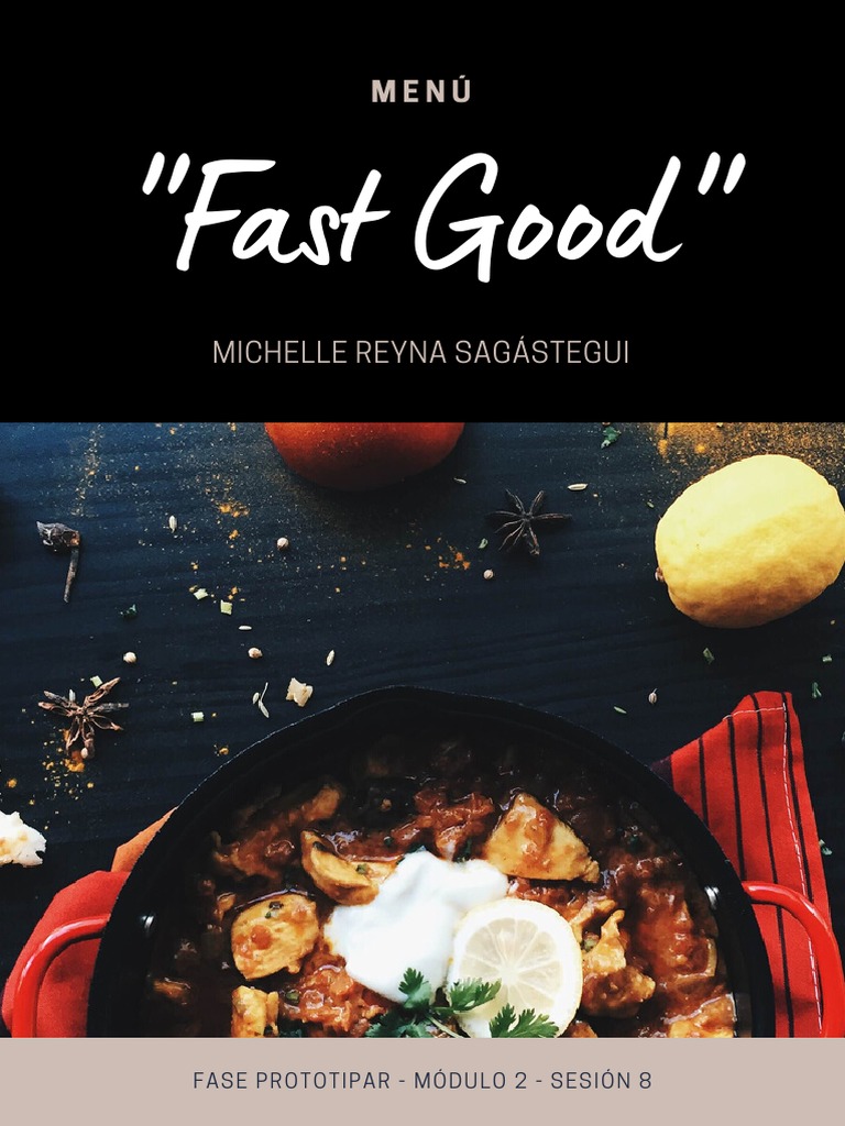 Prototipo de Menú - Fast Good | PDF