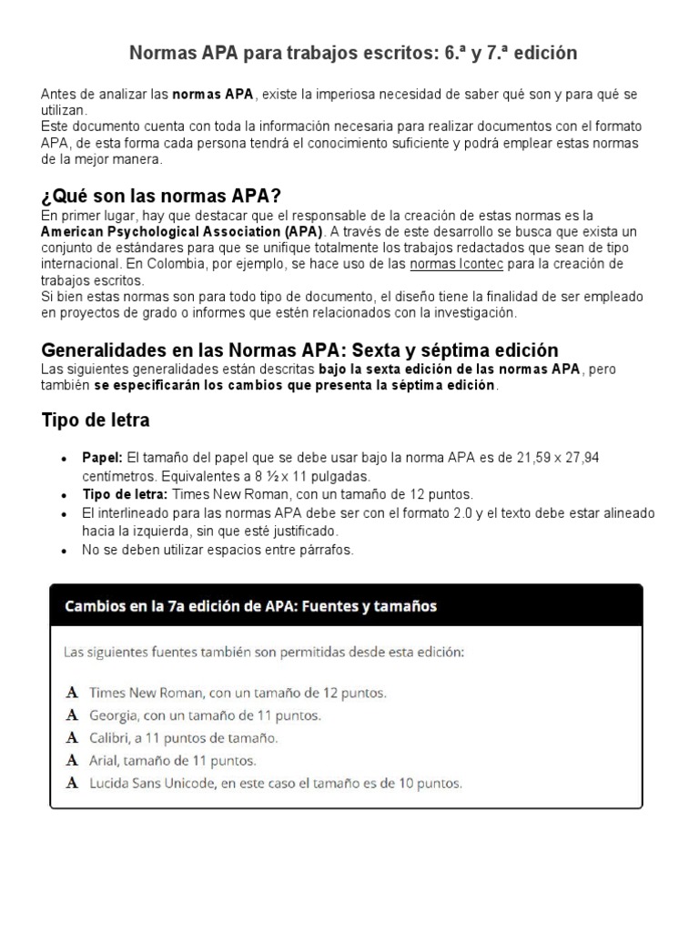 Normas APA para trabajos escritos 7ª ed. | PDF | Sumario abstracto ...