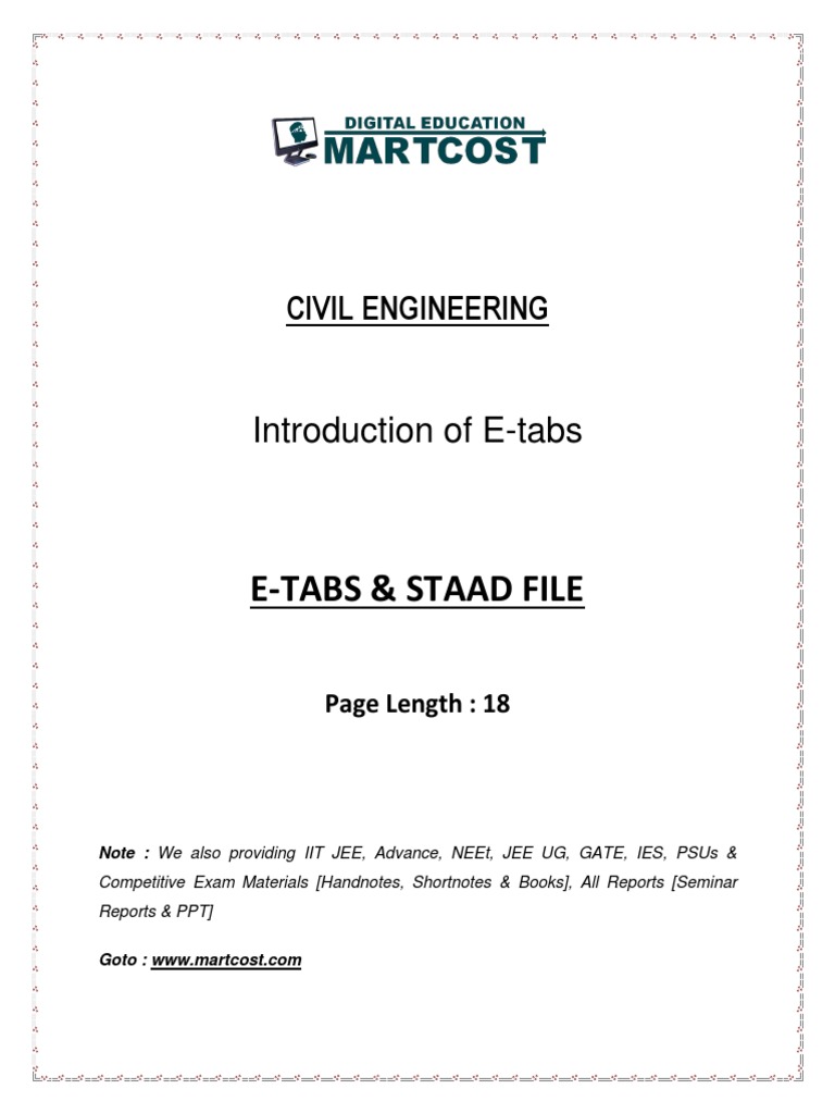 Introduction of E Tabs | PDF | Beam (Structure) | Column