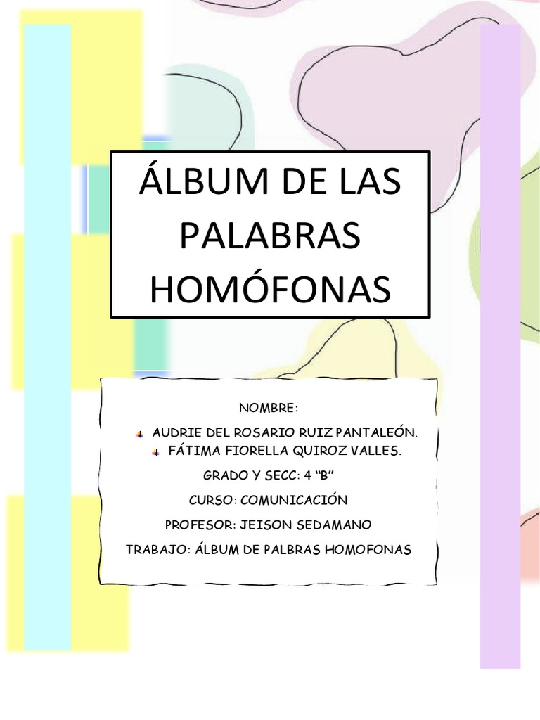 Album de Palabras Homofonas | PDF