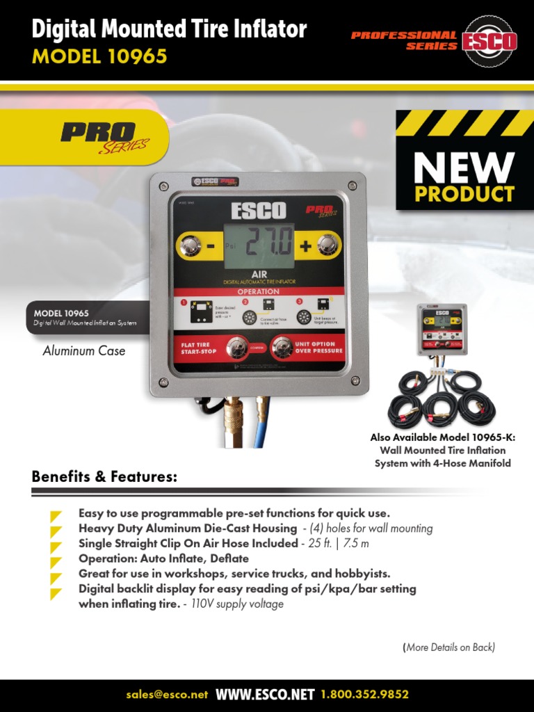 FICHA TECNICA MODELO 10965 - v2 - Ss Inflador Digital | PDF | Tire ...