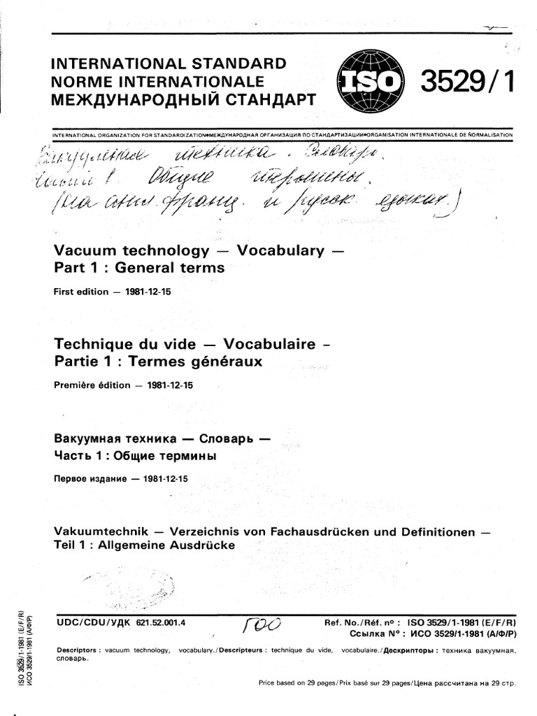 Iso 3529-1 1981 | PDF