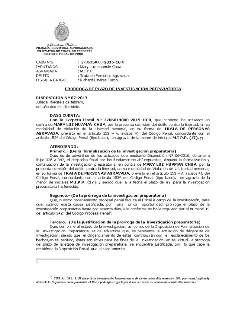 Prorroga | PDF | Fiscal | Derecho penal