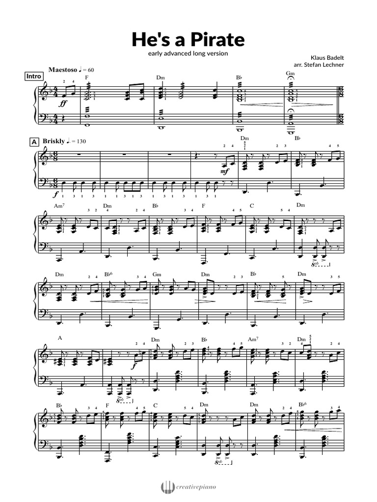 Hes A Pirate Grade 7 Long Version | PDF