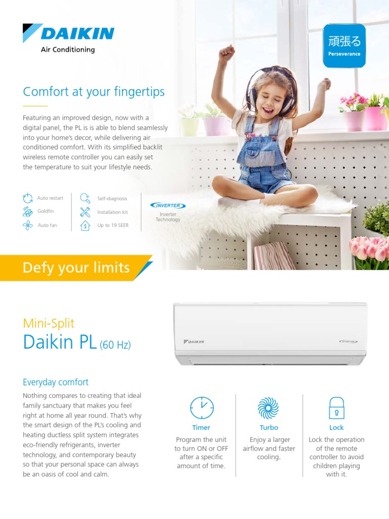 AF Daikin PL - B 60 HZ - EN Web | PDF | Equipment | Temperature