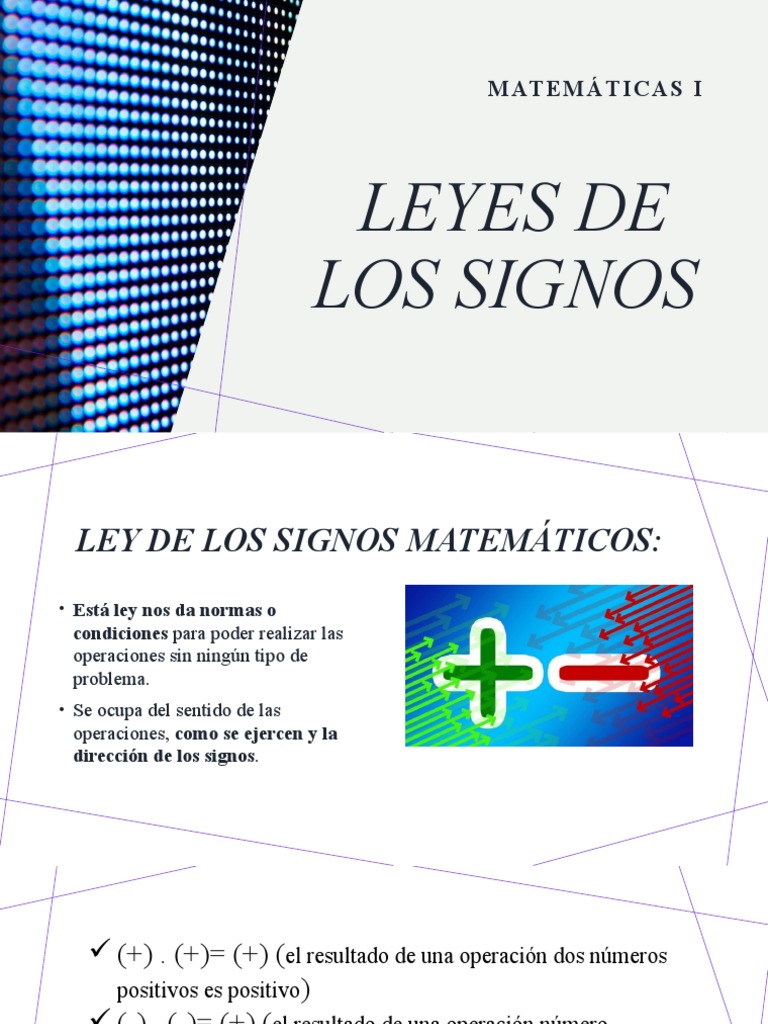 Leyes de Los Signos | PDF