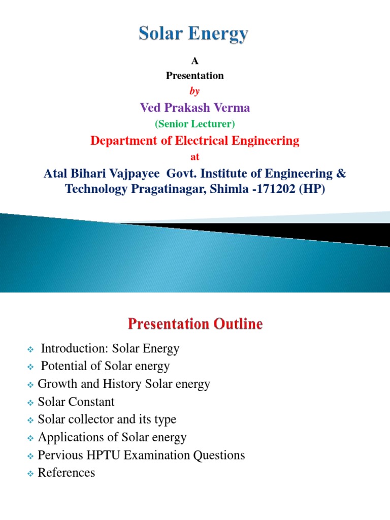 Solar Energy | PDF | Solar Power | Solar Energy