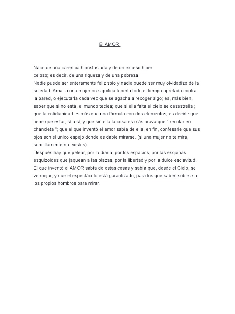 Reflexiones sobre el amor y la soledad | PDF