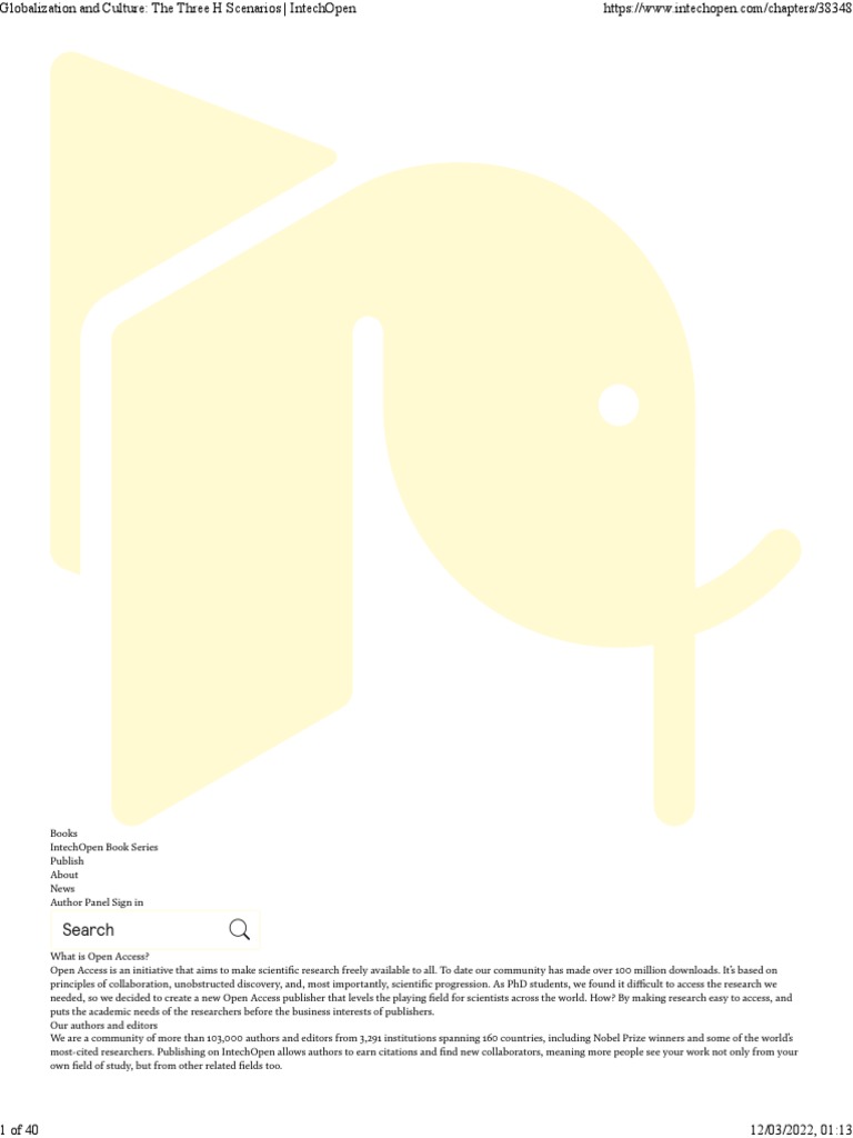 Globalization and Culture The Three H Scenarios IntechOpen | PDF ...