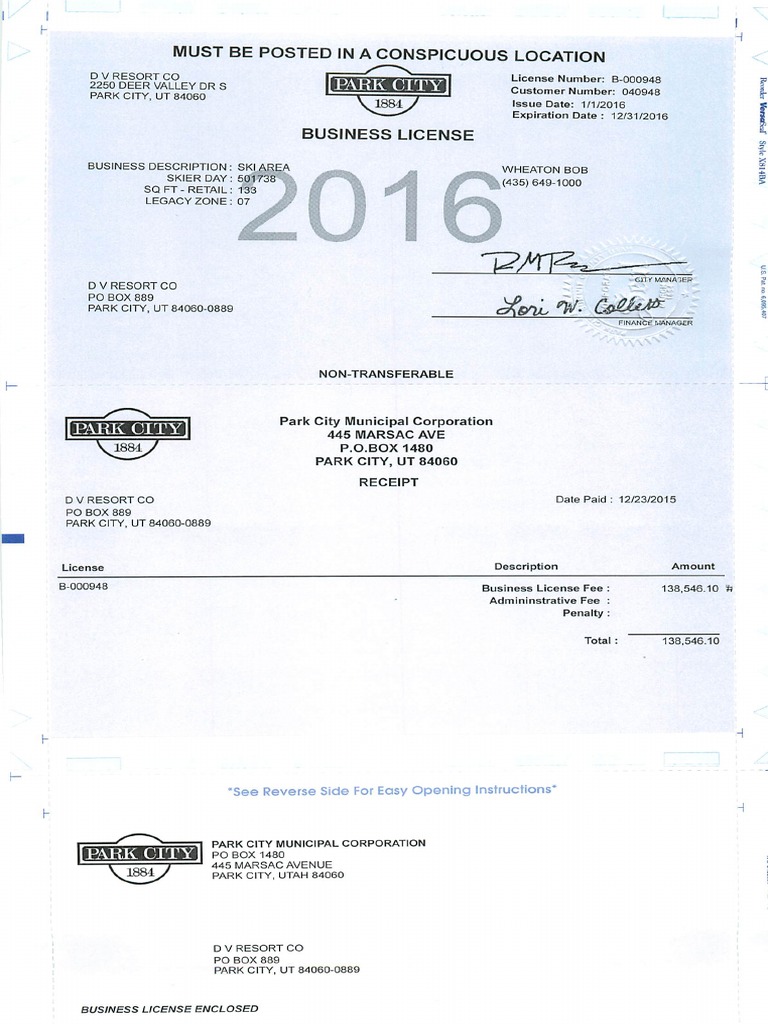 Business License 2016 | PDF
