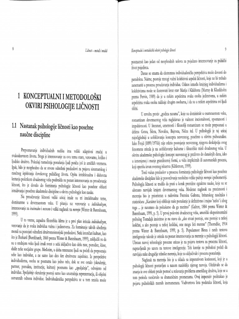 Licnost Metodi I Modeli | PDF