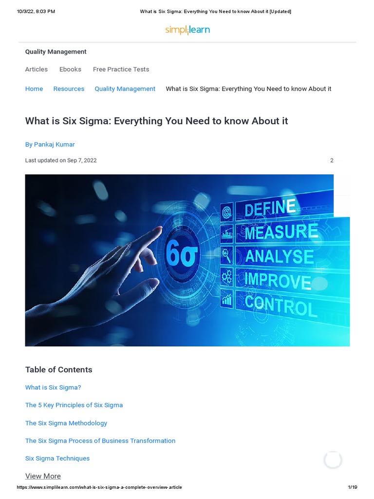 What Is Six Sigma - Everything You Need To Know About It (Updated ... What Is Six Sigma - Everything You Need To Know About It (Updated ...
