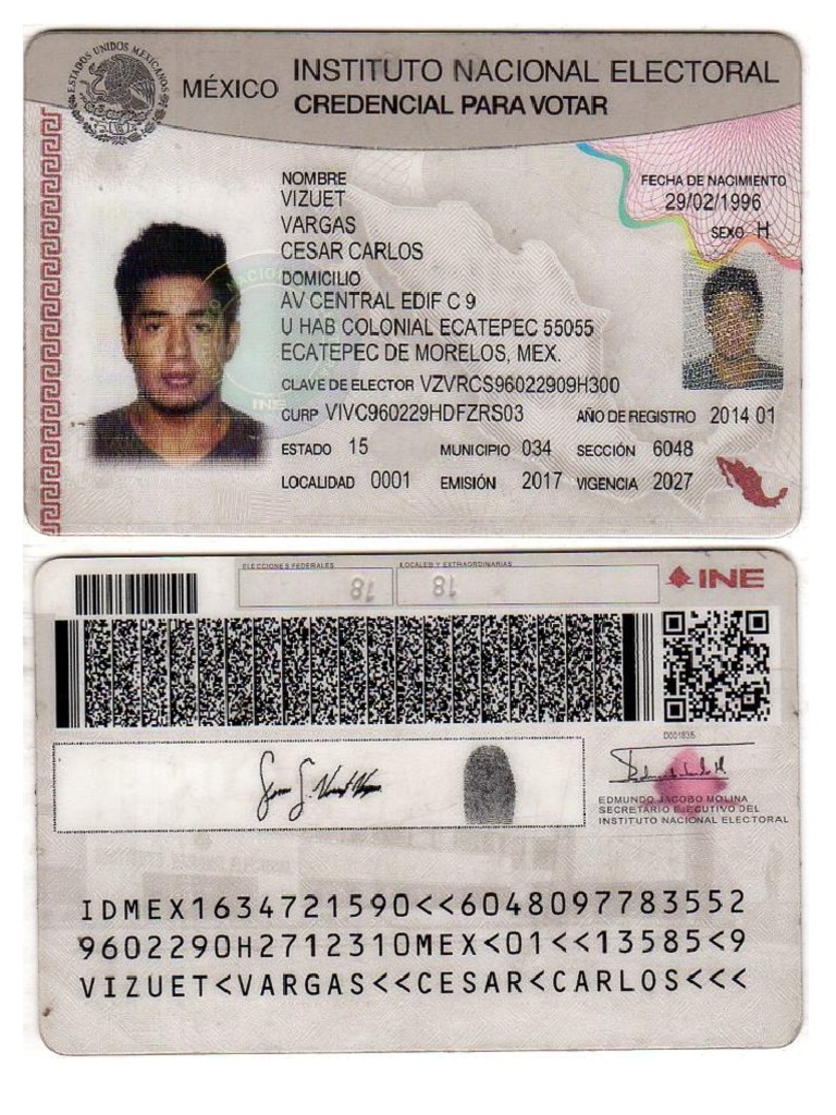 3.-Identificacion Oficial (Ine) (1) | PDF