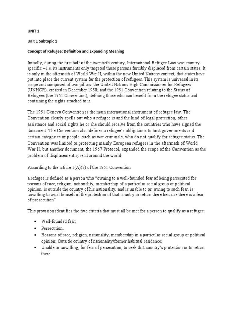 Understanding Refugee Definition and Rights | PDF | Asylum Seeker | Refugee