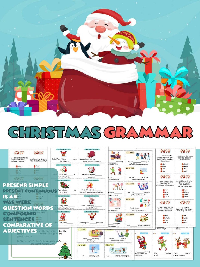 (Teacherscom - Library) Christmas Grammar Activity | PDF