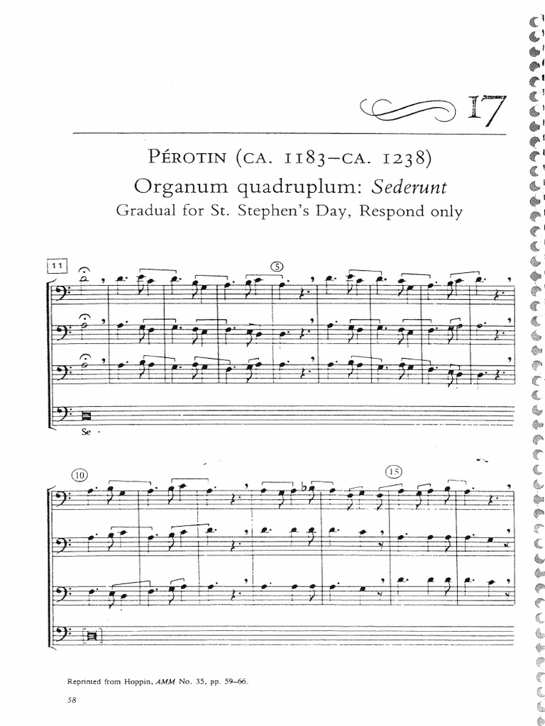 Perotin - Organum Sederunt | PDF