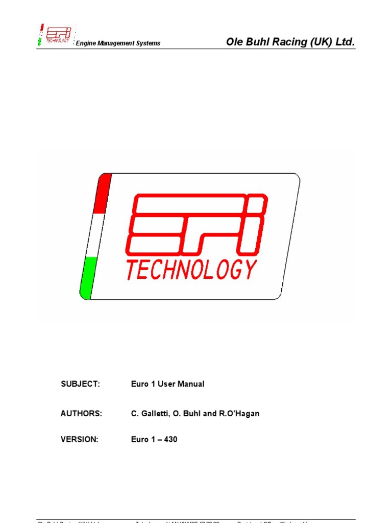 Efi Euro 1 | PDF | Fuel Injection | Turbocharger