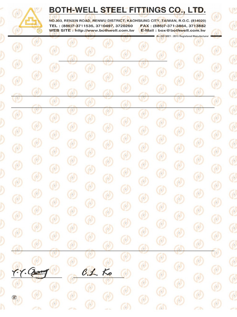 Mill Test Certificate for A105 Fittings | PDF | Materials Science ...