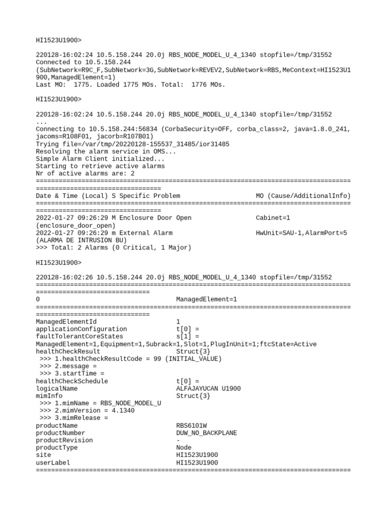 HI1523U1900 After Site Log 220128 1604 | PDF | Computer Science | Computer Data
