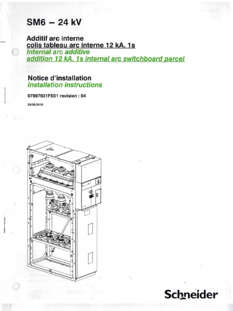 Manual de Instalaciones - SM6 - 24KV - Organized | PDF