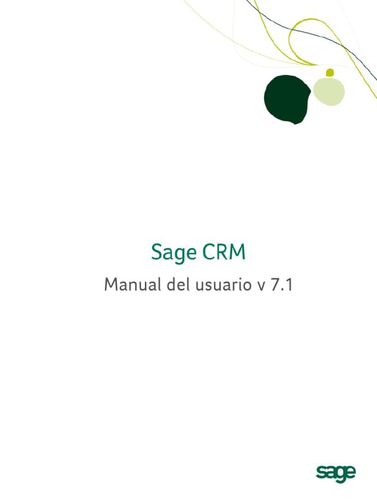 Manual Sage CRM 7.1 Guía Del Usuario | PDF | Microsoft Outlook | Gestión de la relación con el ...