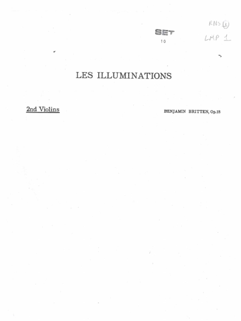 Britten - Les Illuminations - VL II | PDF