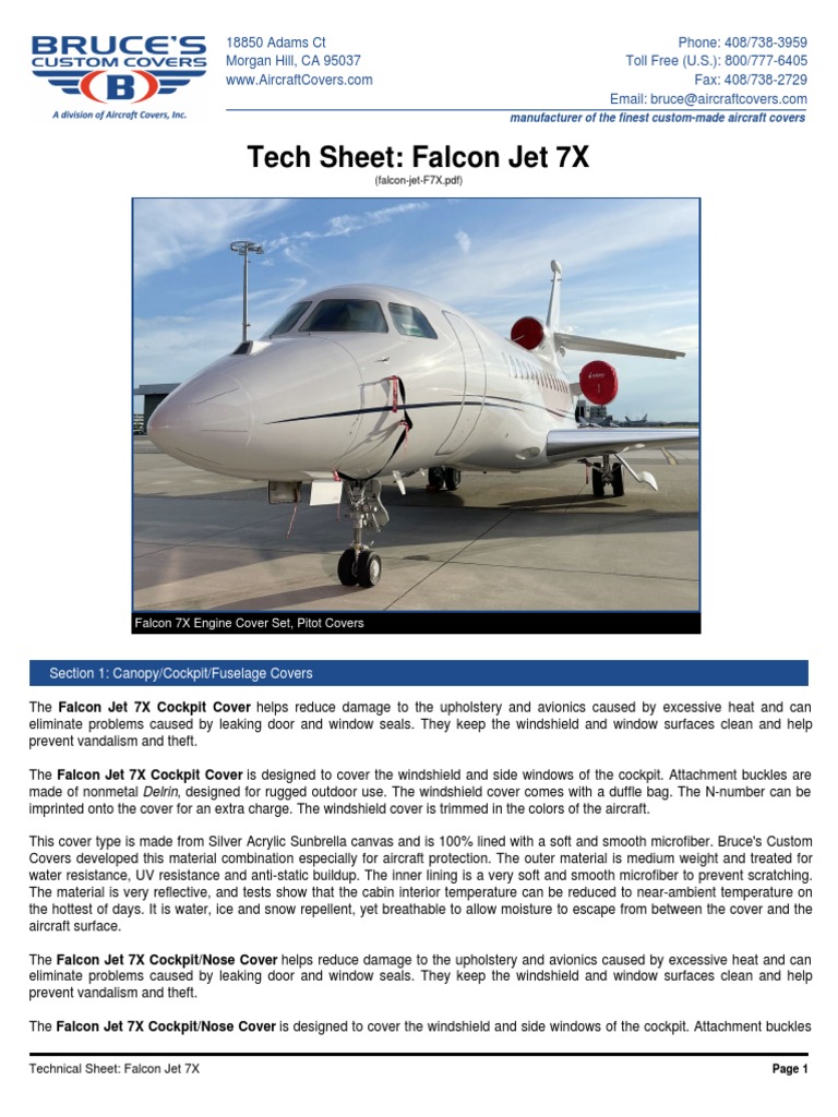 Falcon Jet F7X | PDF | Aircraft | Manufactured Goods