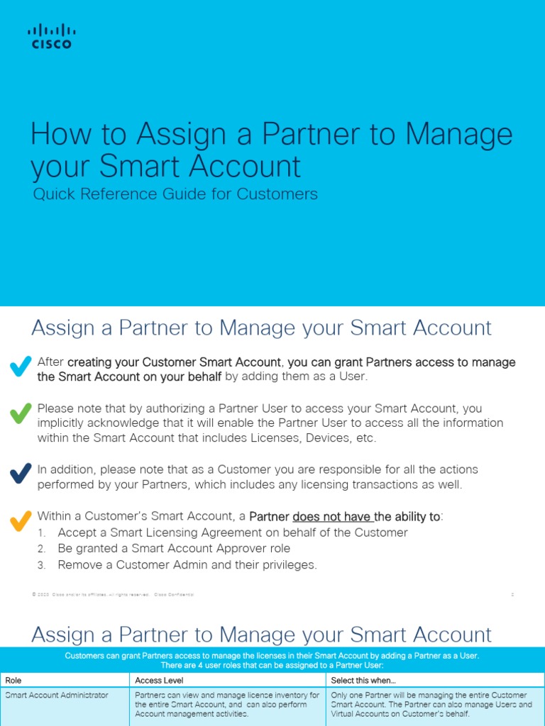 How To Assign A Partner To Manage Your Smart Account - QRG | PDF ...