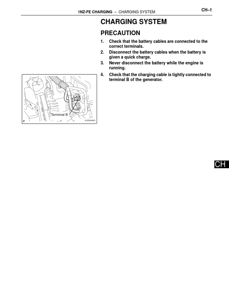 1NZ-FE Charging System Guide | PDF