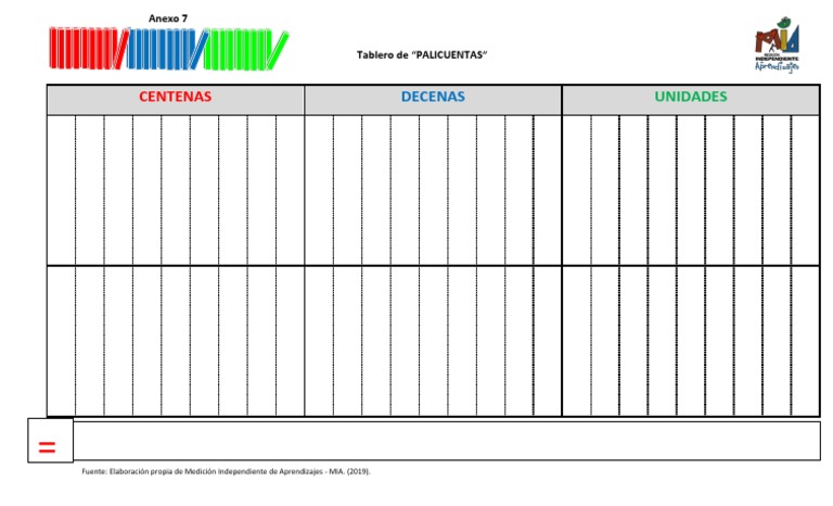 Tablero visual para el aprendizaje de números y operaciones matemáticas básicas | PDF